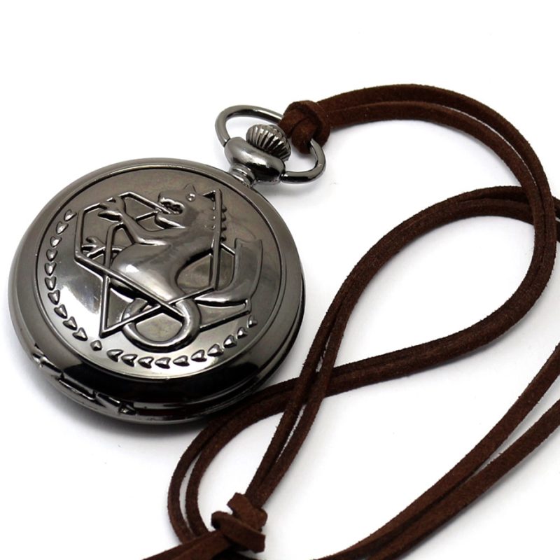 Fullmetal Alchemist Edward Elric Cosplay Pocket Watch With Leather ...