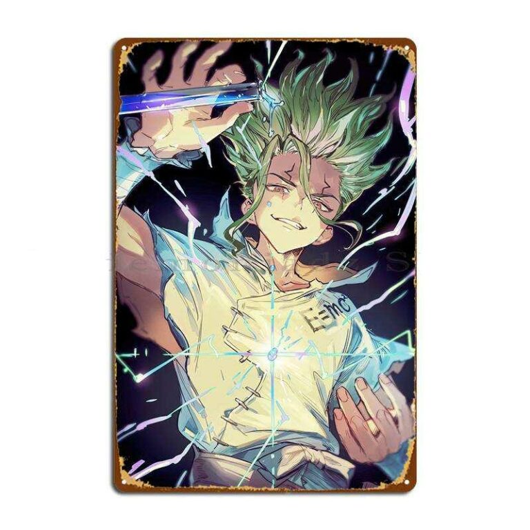 Dr Stone Ishigami Senku Metal Poster Personalized Funny Living Room Tin ...